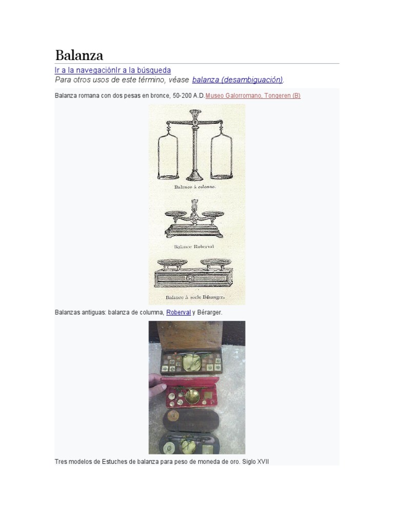 Balanza | PDF | Balanza | Masa