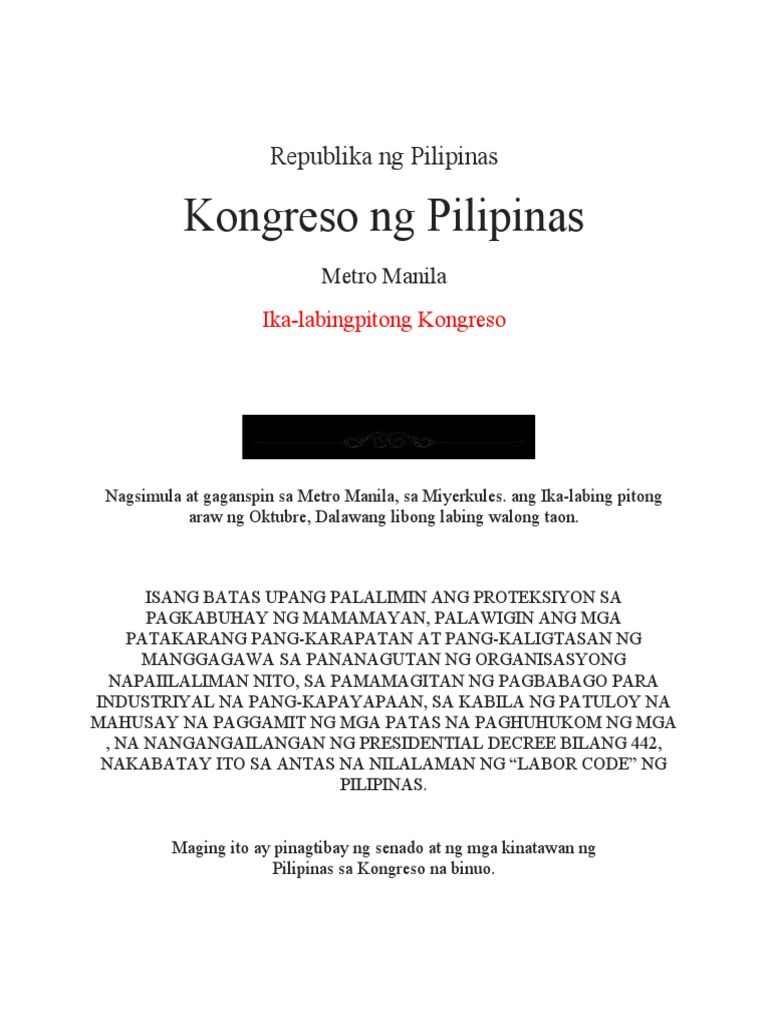 Republika NG Pilipinas | PDF