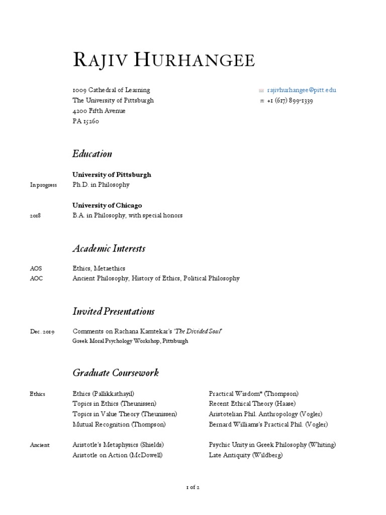 CV PDF | PDF | Immanuel Kant | Reason