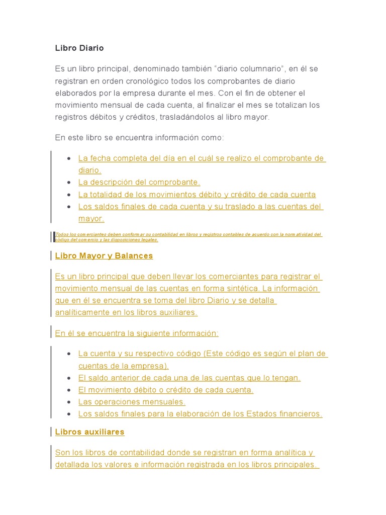 Libro Diario: Registro Contable Esencial | PDF | Contabilidad | Business