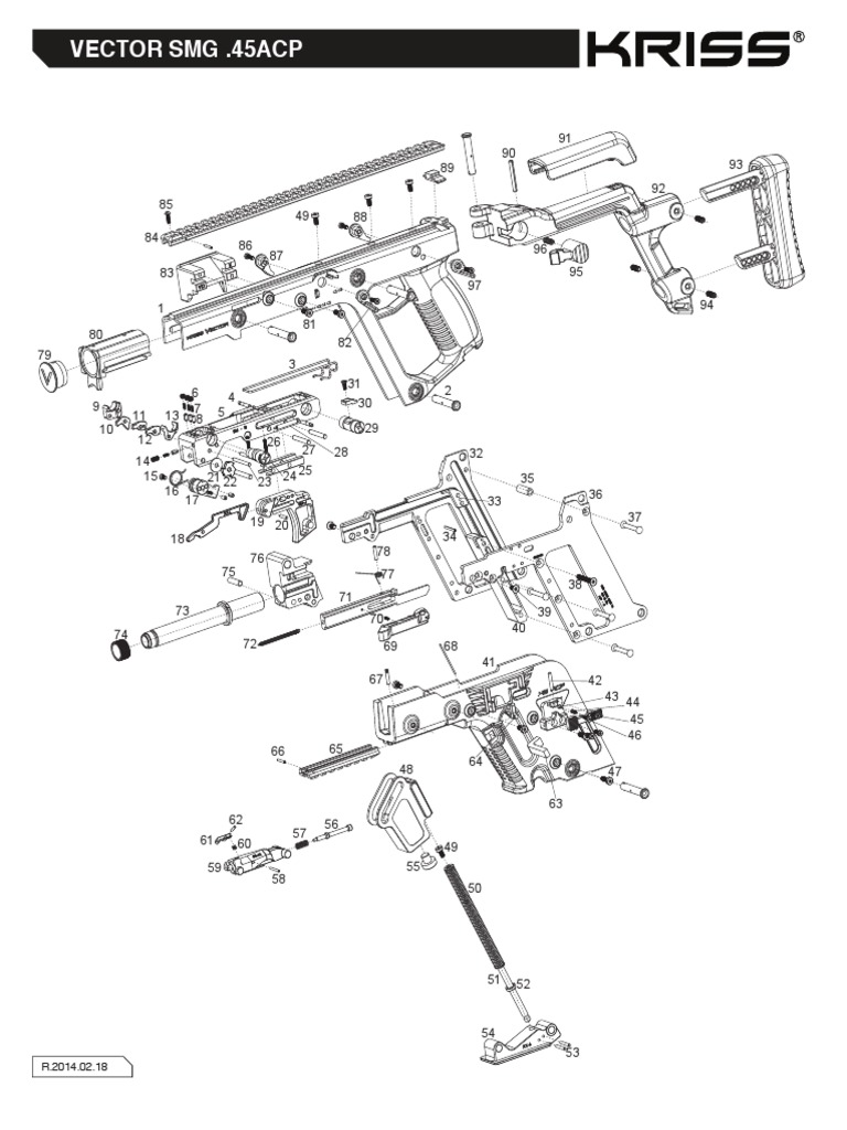 Kriss Vector SMG Diagrams and Component Lists | PDF | Trigger (Firearms ...