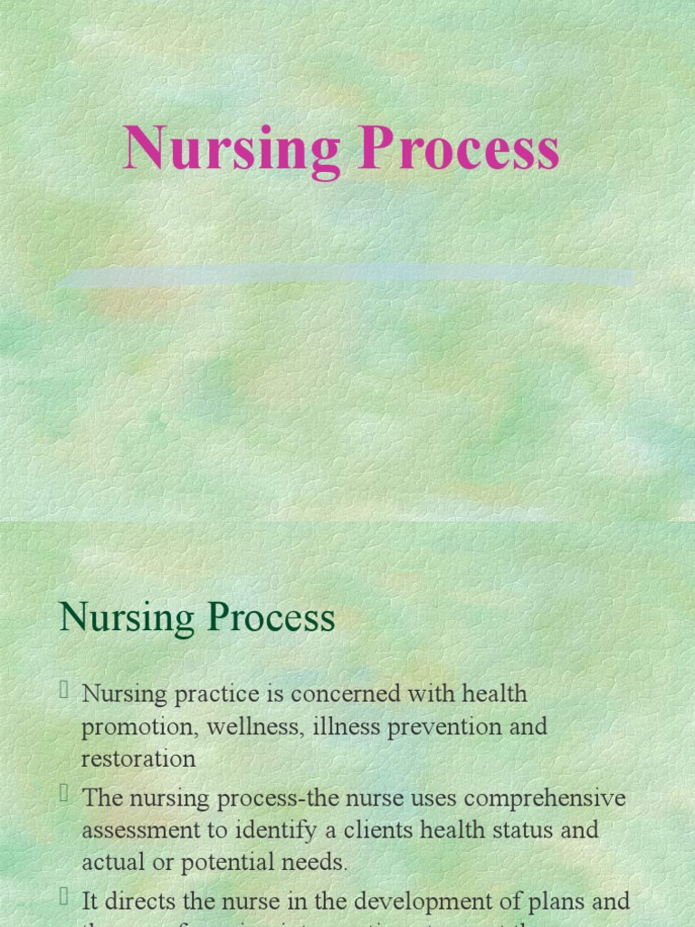 Nursing Process Overview and Diagnosis | PDF | Medical Diagnosis | Nursing