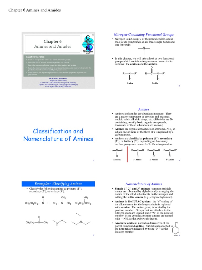Amines and Amides | PDF | Amine | Amide