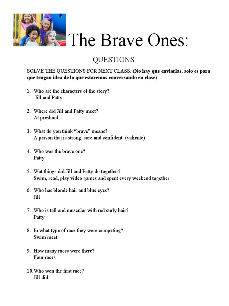 Brave Ones: Class Discussion Questions | PDF