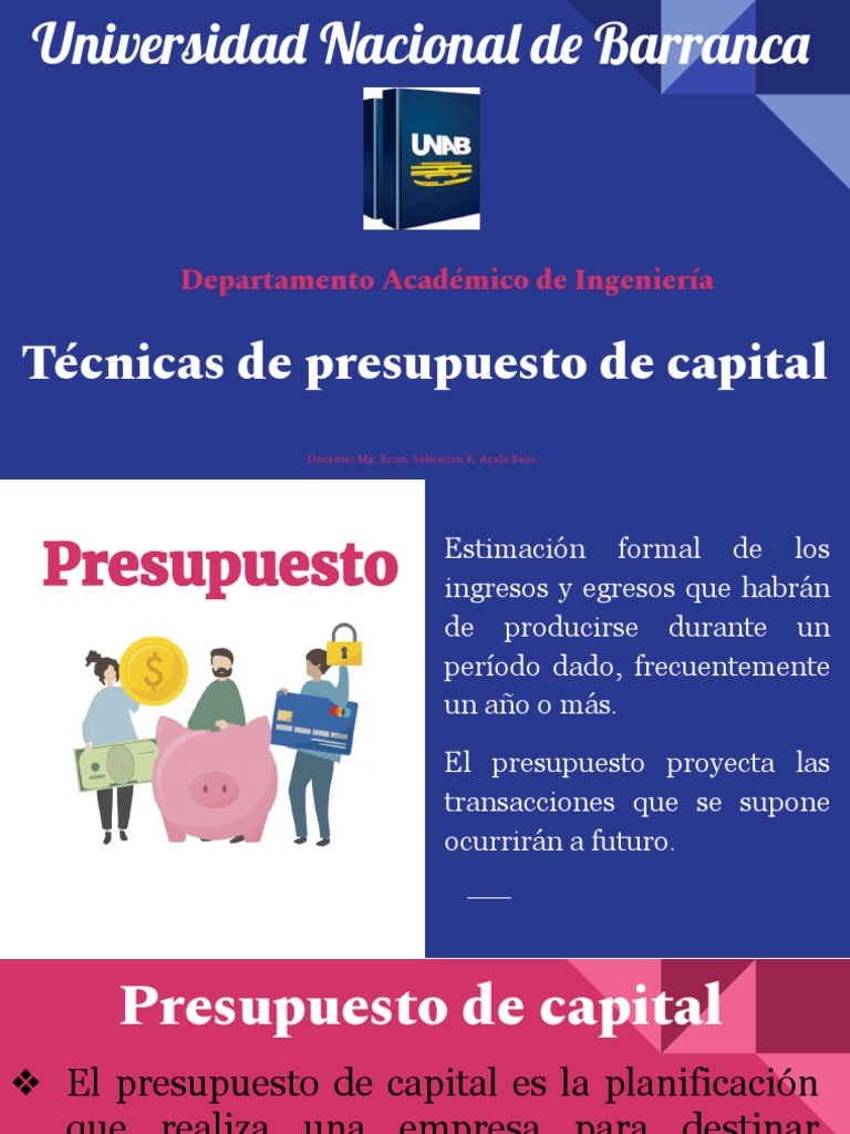 Técnicas de Presupuesto de Capital PDF | PDF | Tasa interna de retorno | Valor presente neto