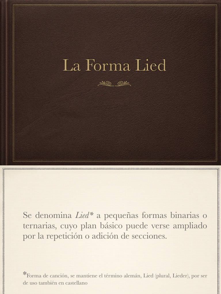 Estructura y Tipos de Lied Musical | PDF | Música clásica | Elementos ...