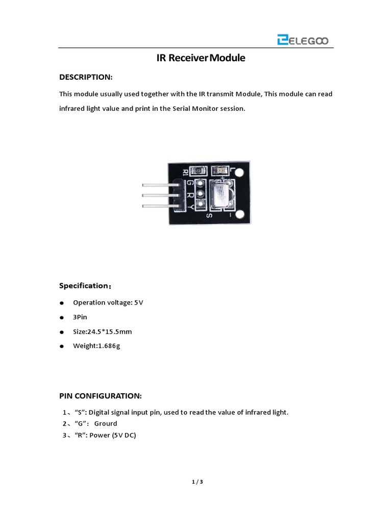 IR Receiver Module | PDF