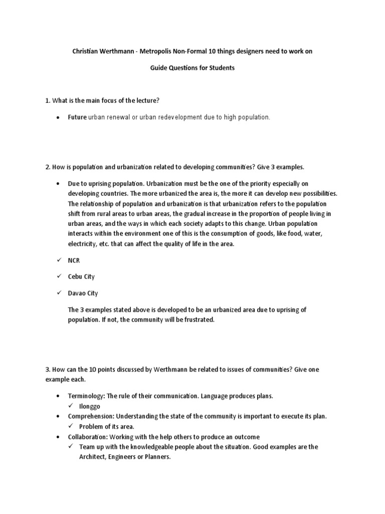 ASPECN02 - Christian Werthmann Guide Questions | PDF