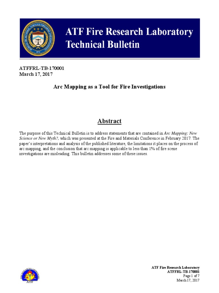 Atf Fire Research Laboratory - Technical Bulletin 02 0 | PDF ...