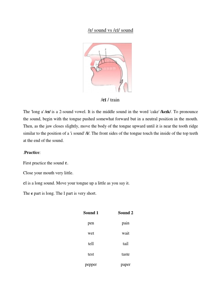 Ɛ Sound Vs Ei Sound | PDF