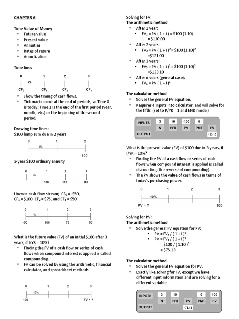 Time Value of Money Explained | PDF | Present Value | Interest