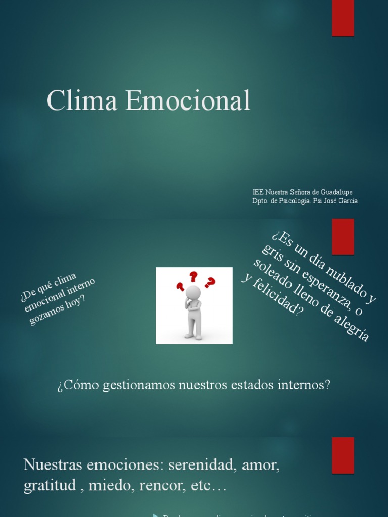Gestión del clima emocional: la importancia de regular las emociones ...