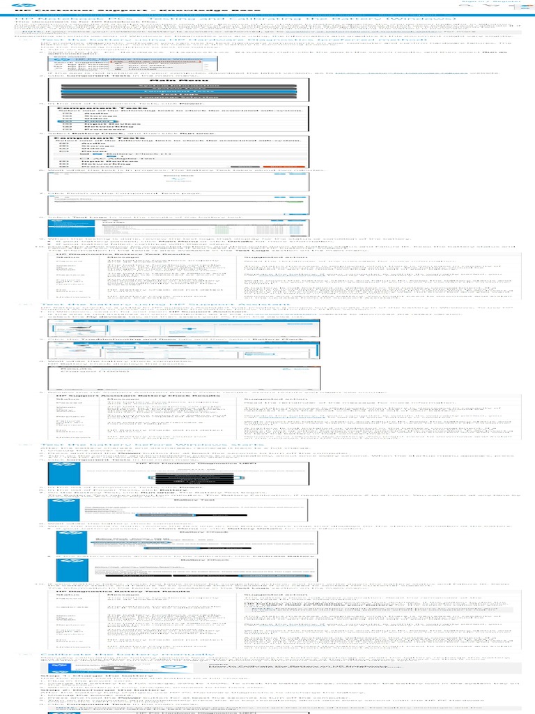 HP Notebook PCs Testing and Calibrating The Battery Windows HP ...
