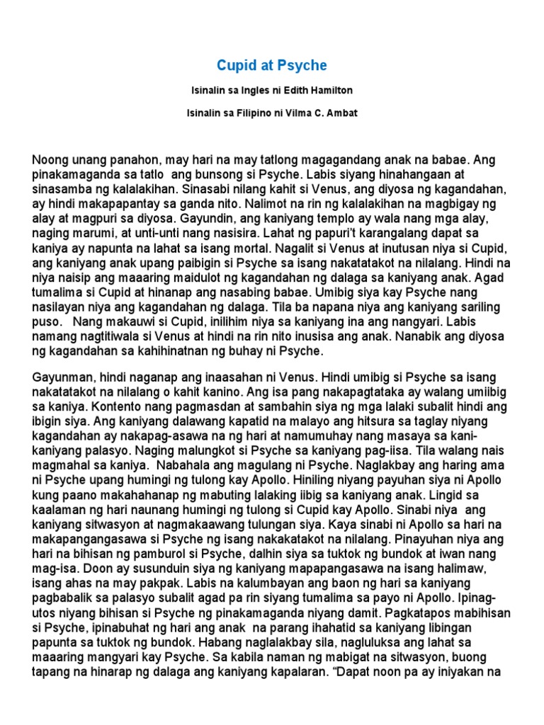 Cupid at Psyche | PDF