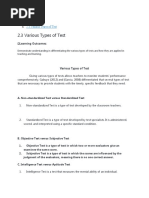Classification of Test According To Format | PDF | Question | Test ...