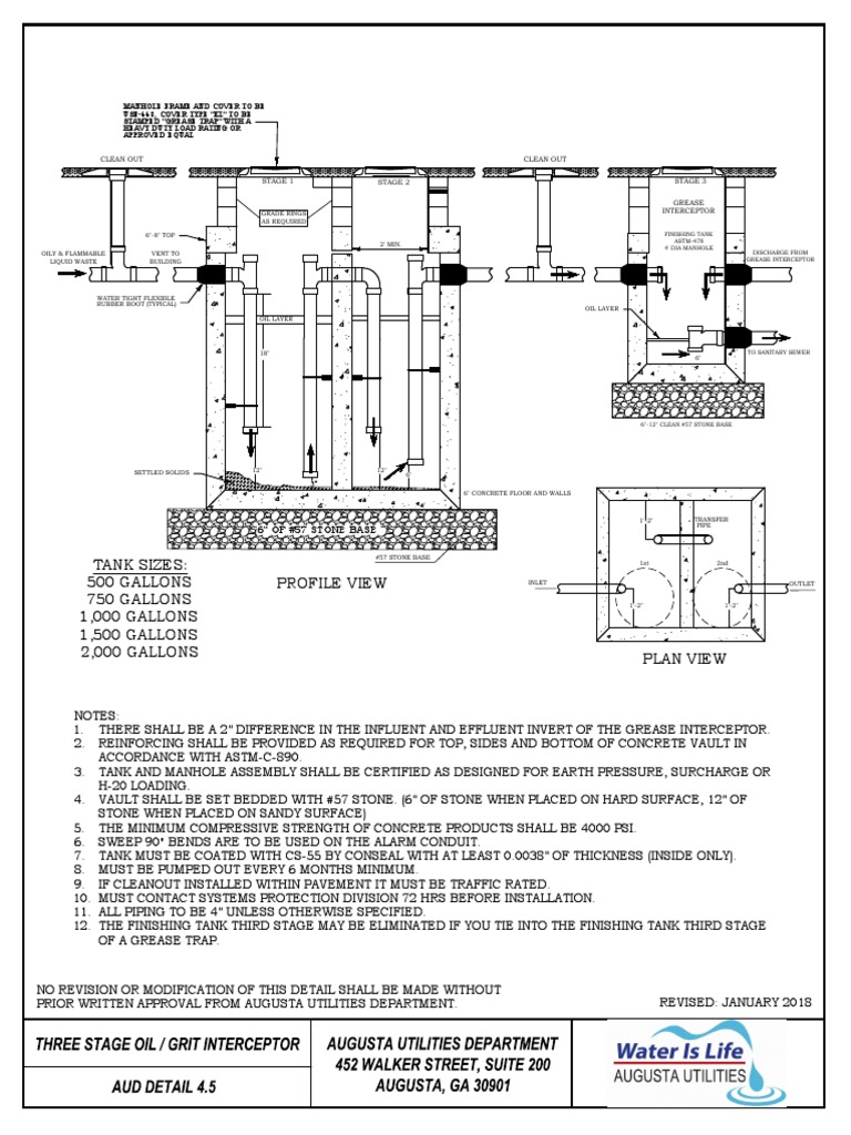 Grease Trap Manhole Frame Installation | PDF | Pipe (Fluid Conveyance ...