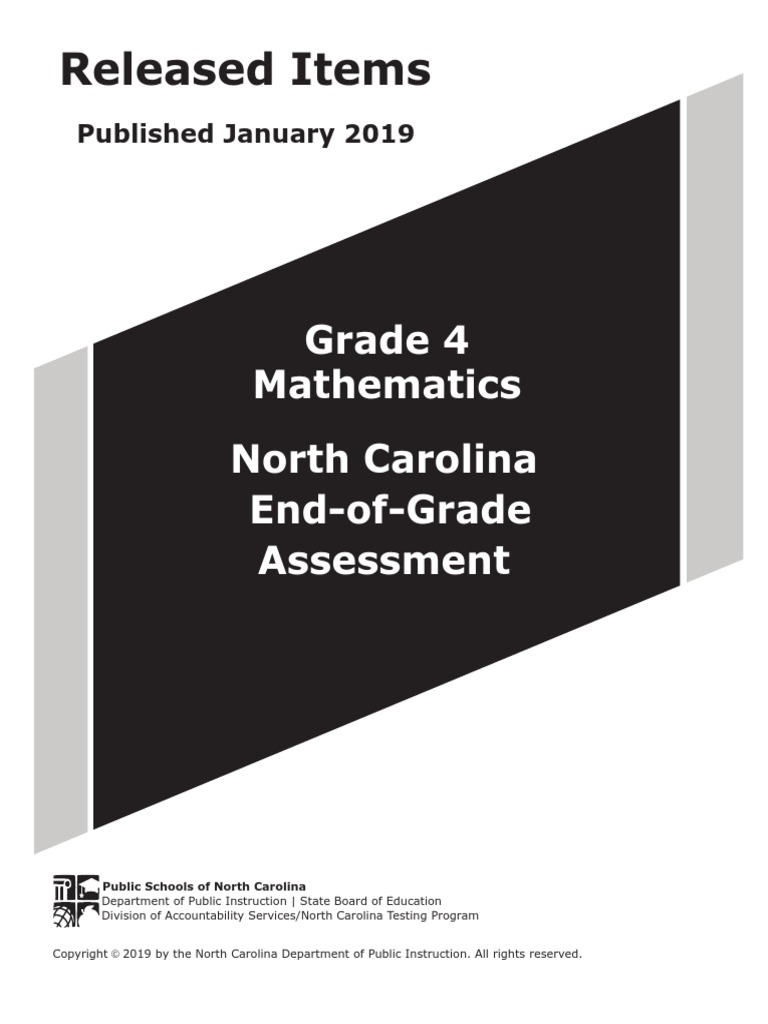 Eog Grade 4 Mathematics Released | PDF | Elementary Geometry | Geometry