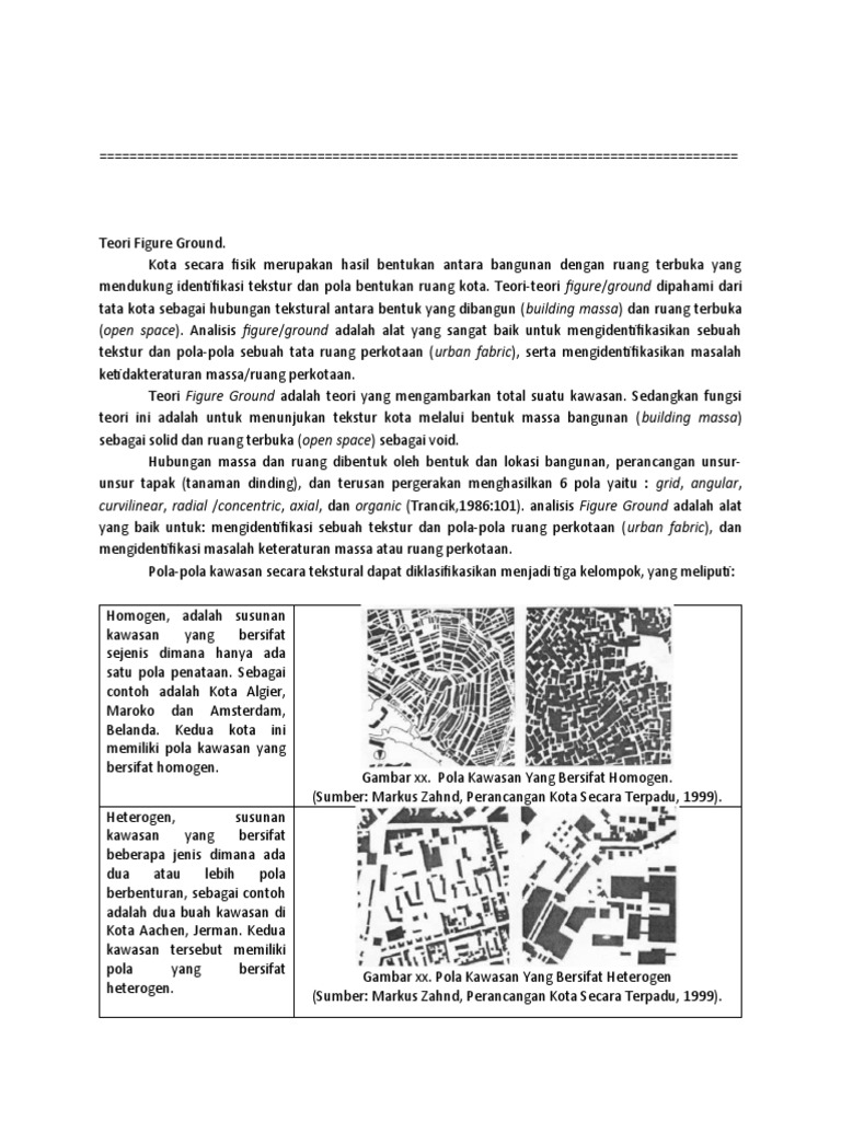 TEORI FIGURE GROUND DAN POLA KAWASAN | PDF