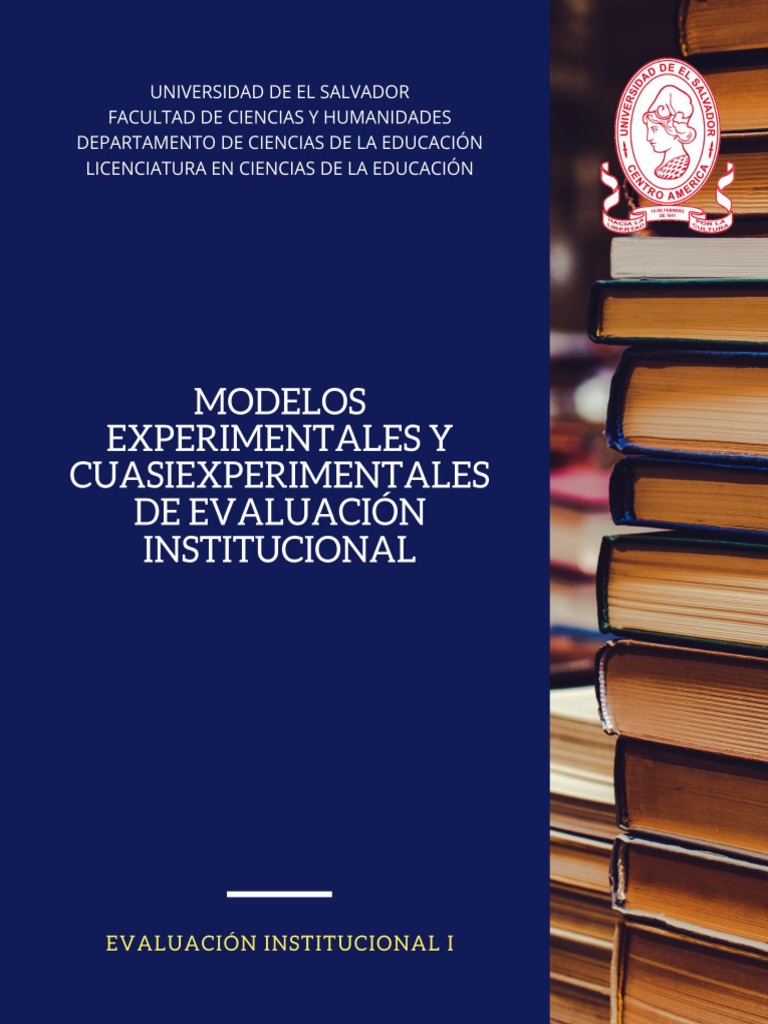 Modelos Experimentales y Cuasiexperimentales de La Evaluaci N Institucional | PDF | Evaluación ...