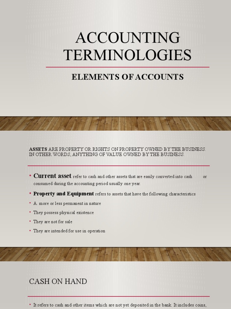Key Accounting Terminologies Explained | PDF | Cash | Expense