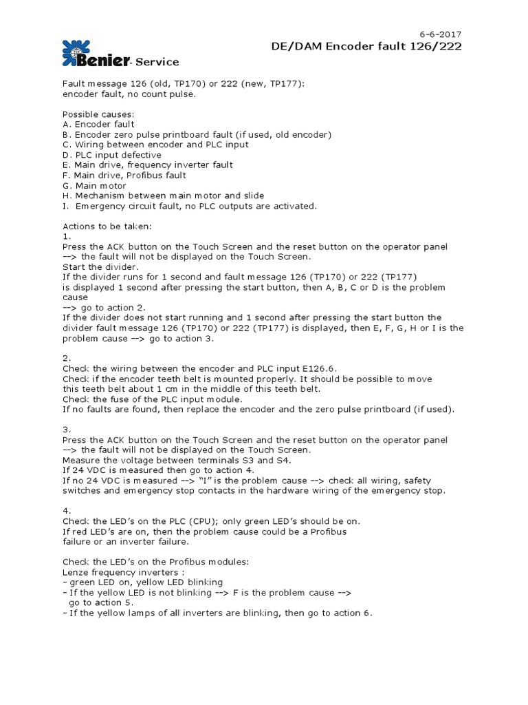 Encoder Fault Troubleshooting Guide | PDF | Power Inverter ...