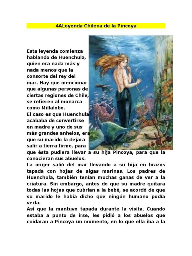 Leyenda Chilena de La Pincoya | PDF | Amor