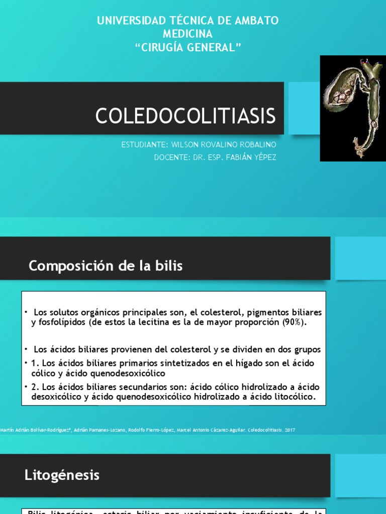 COLEDOCOLITIASIS | PDF | Gastroenterología | Enfermedades digestivas