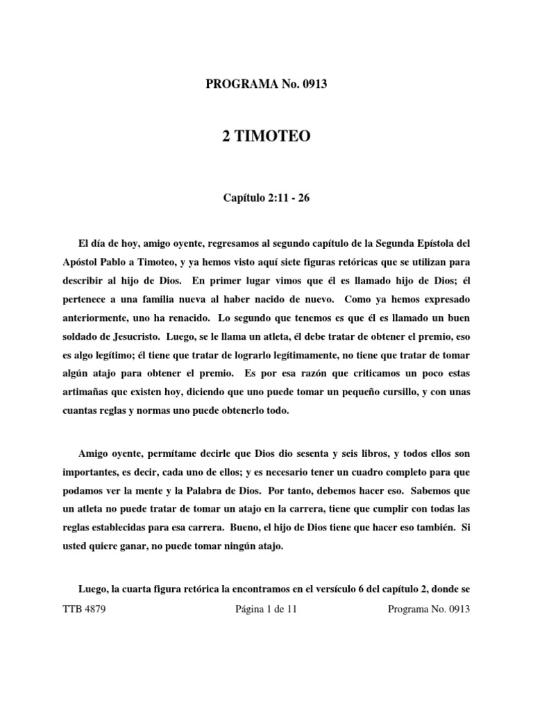 2 Timoteo 2,11-26 | PDF | Cristo (título) | Pablo el apóstol