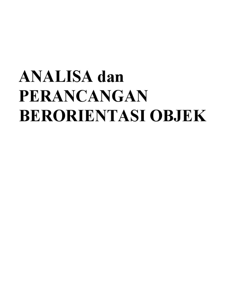 Karakteristik Dasar OOSAD dan UML | PDF | Seni