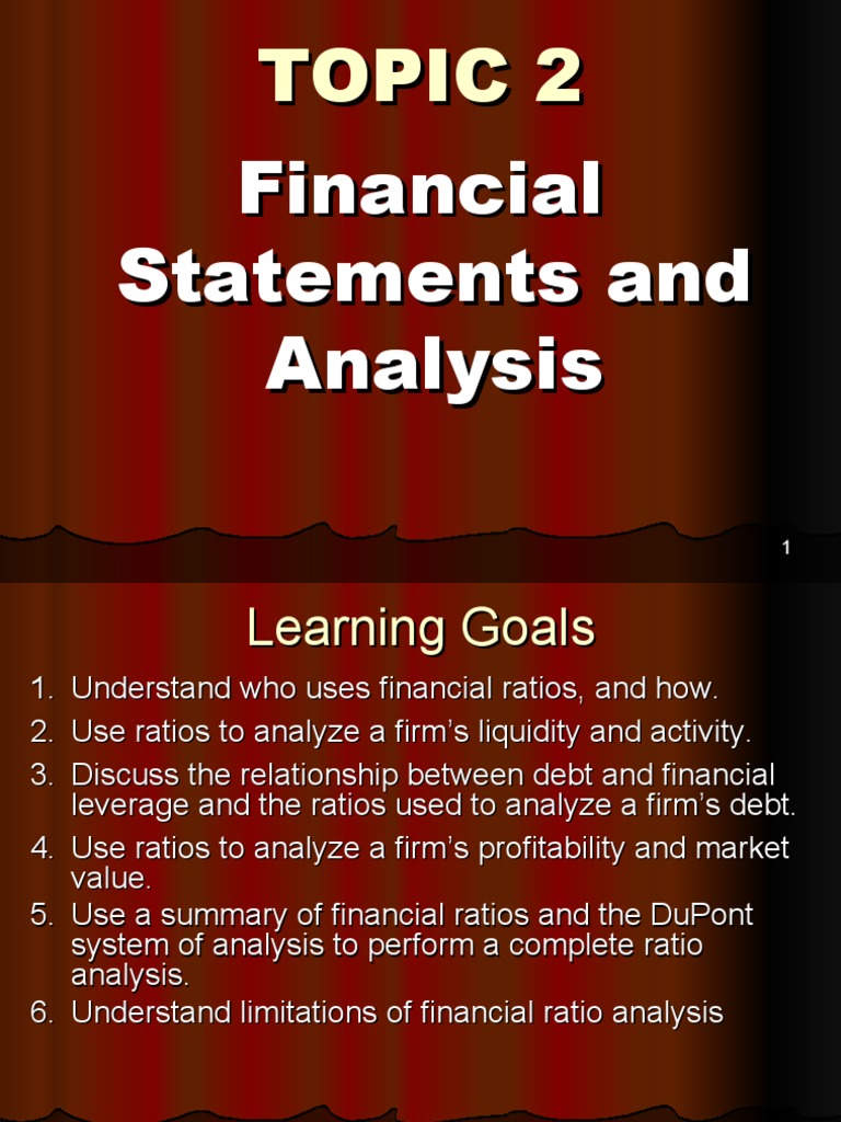 Topic 2 Financial Statements Analysis | PDF | Retained Earnings ...
