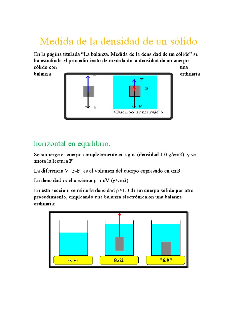 Densidad de Un Solido | PDF