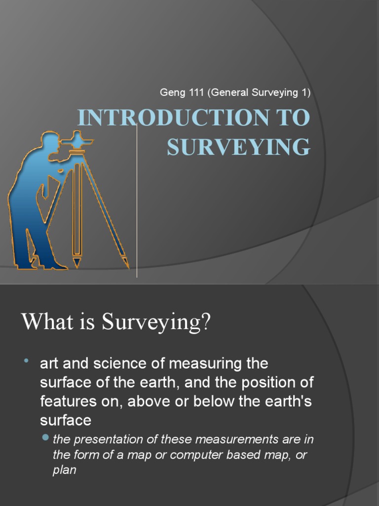 Introduction To Surveying | PDF | Surveying | Geography