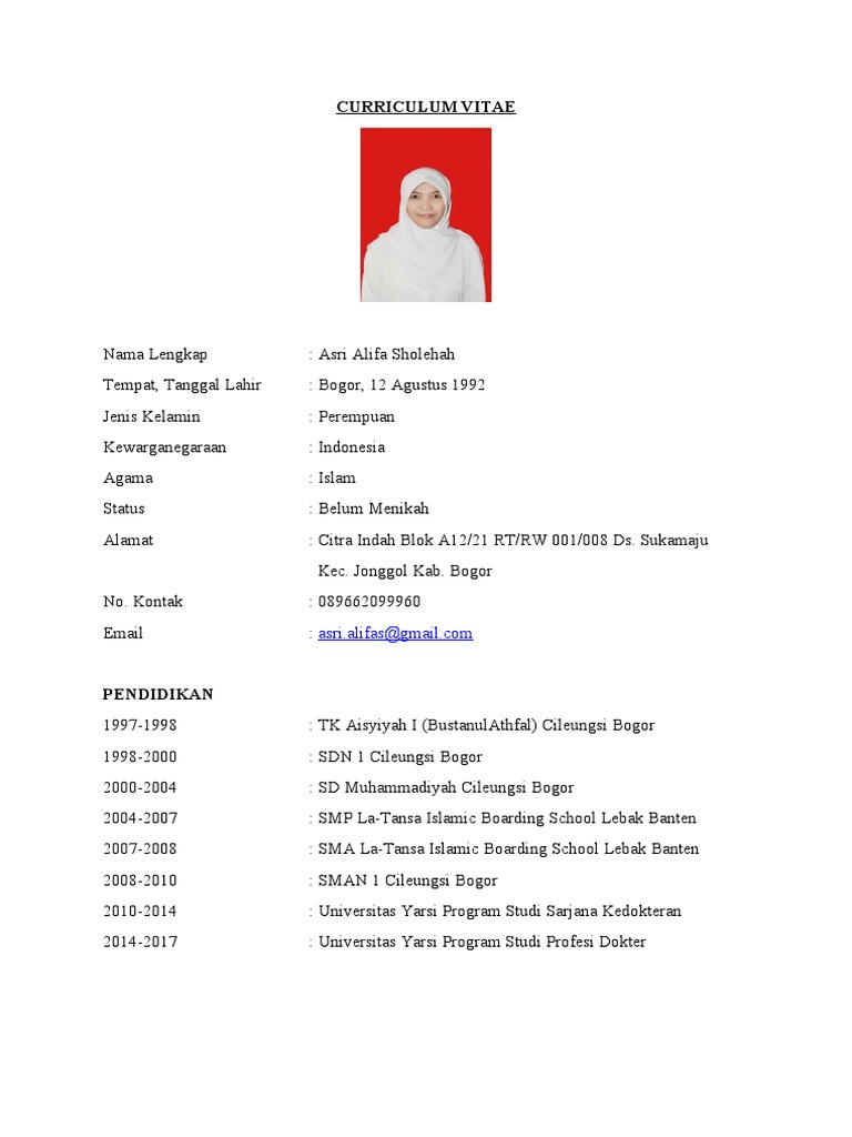CV Asri | PDF