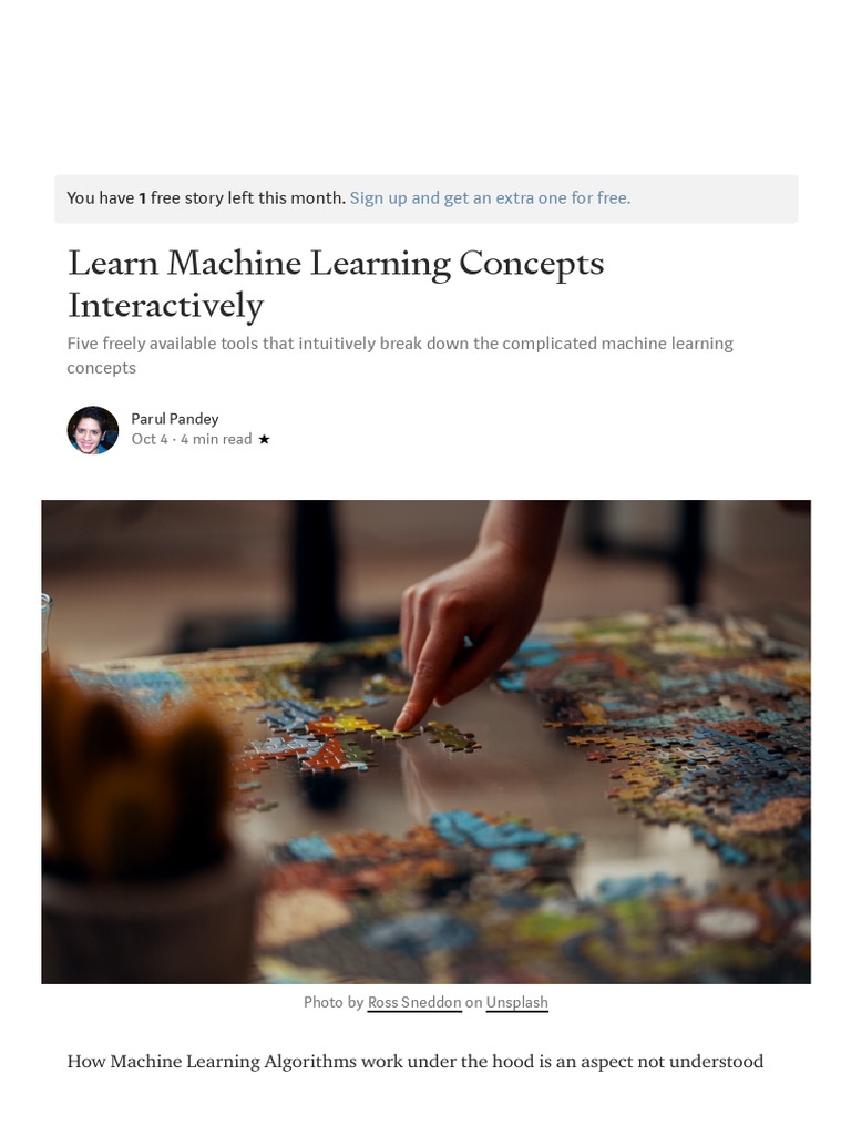 Learn Machine Learning Concepts Interactively - by Parul Pandey - Oct, 2020 - Towards Data ...