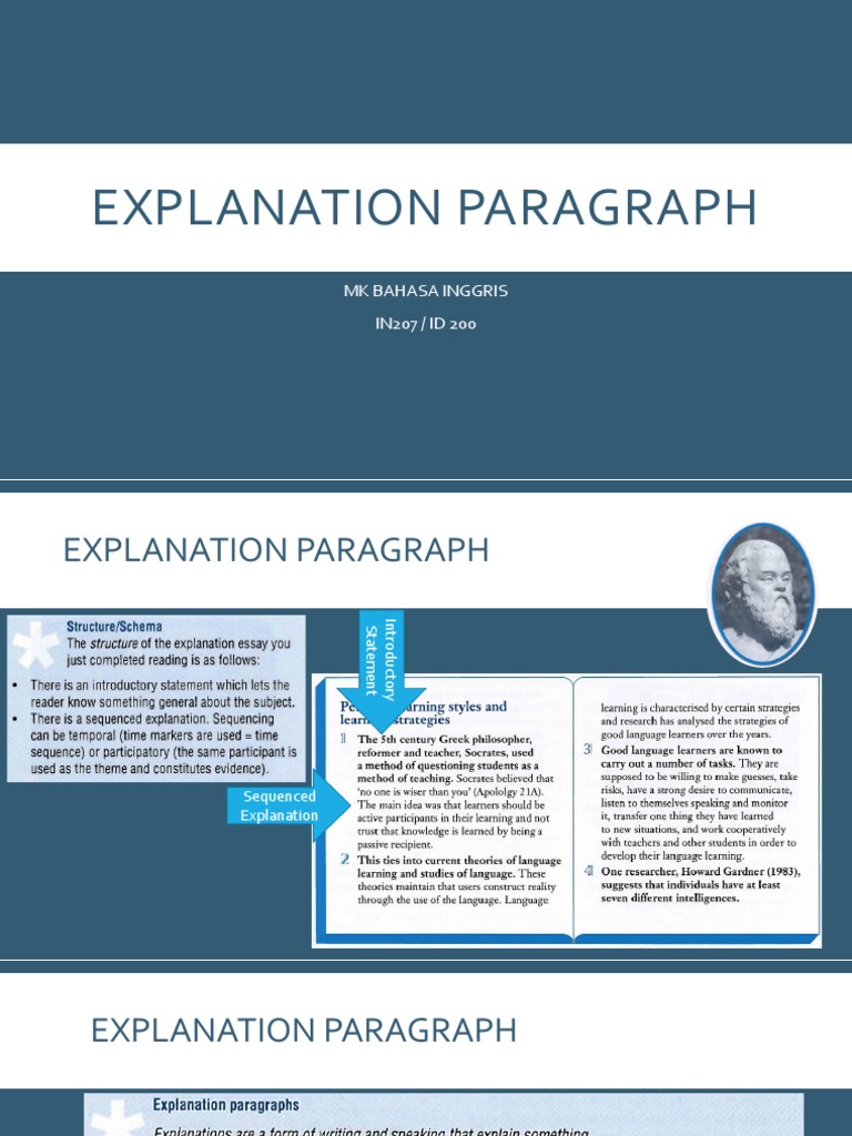Explanation Paragraph PDF | PDF