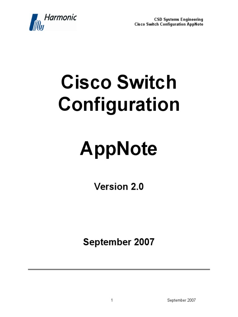 Cisco Switch Config v2.0 | Download Free PDF | Computer Network ...