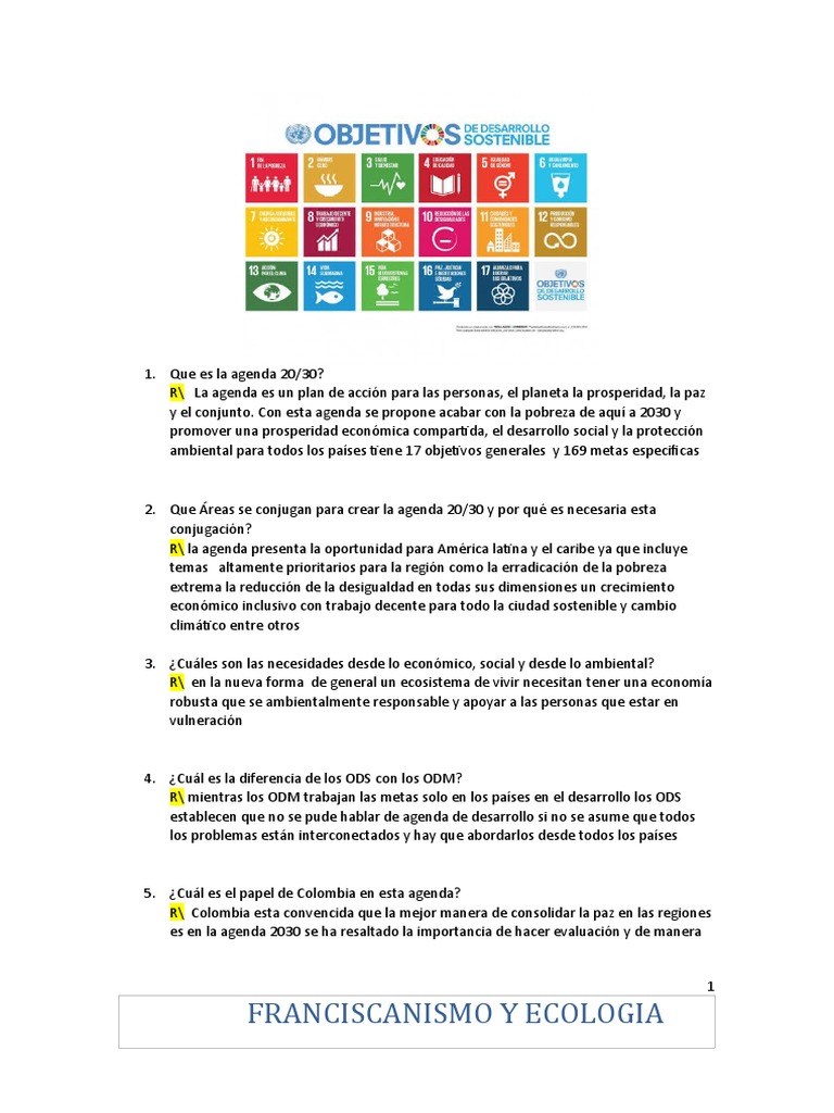 Taller ODS | PDF | Sustentabilidad | Desarrollo sostenible