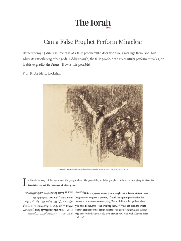 False Prophets - Deuteronomy 13 | PDF | Torah | Exegesis