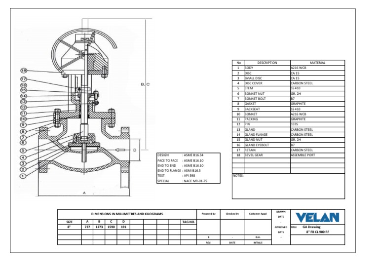 Bill of Materials and Dimensional Specifications for an 8 | PDF ...