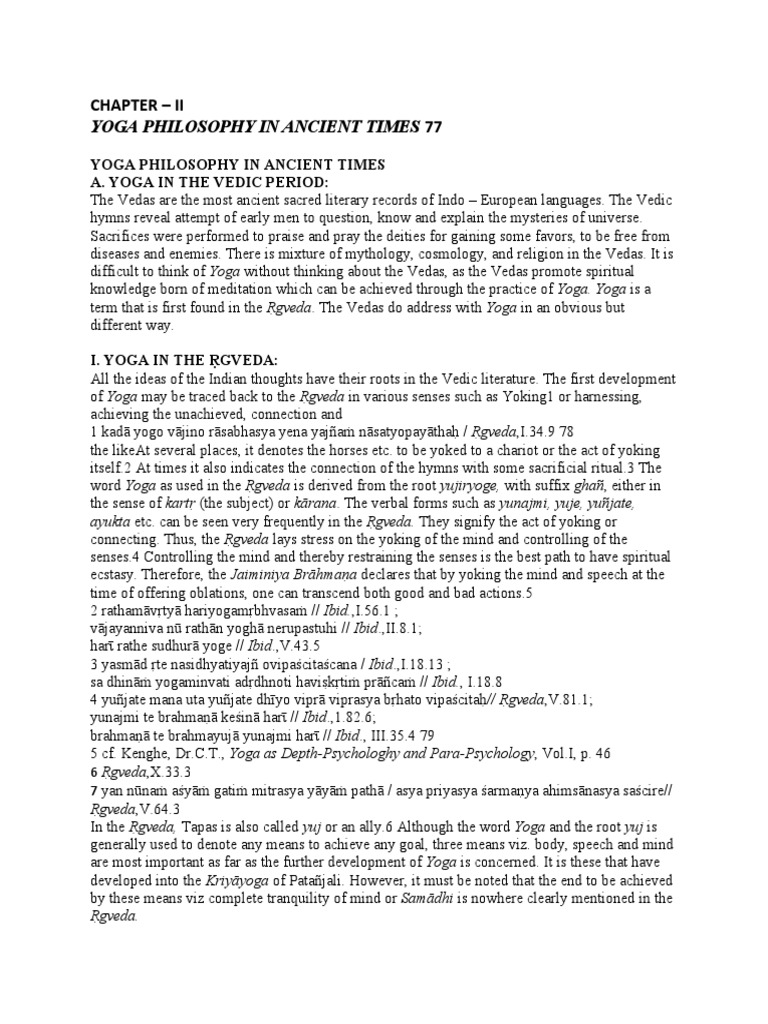 History of Yoga 1 | PDF | Yoga | Vedas