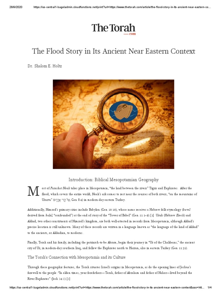 The Flood Story in ANE Context | PDF | Genesis Flood Narrative | Flood Myth
