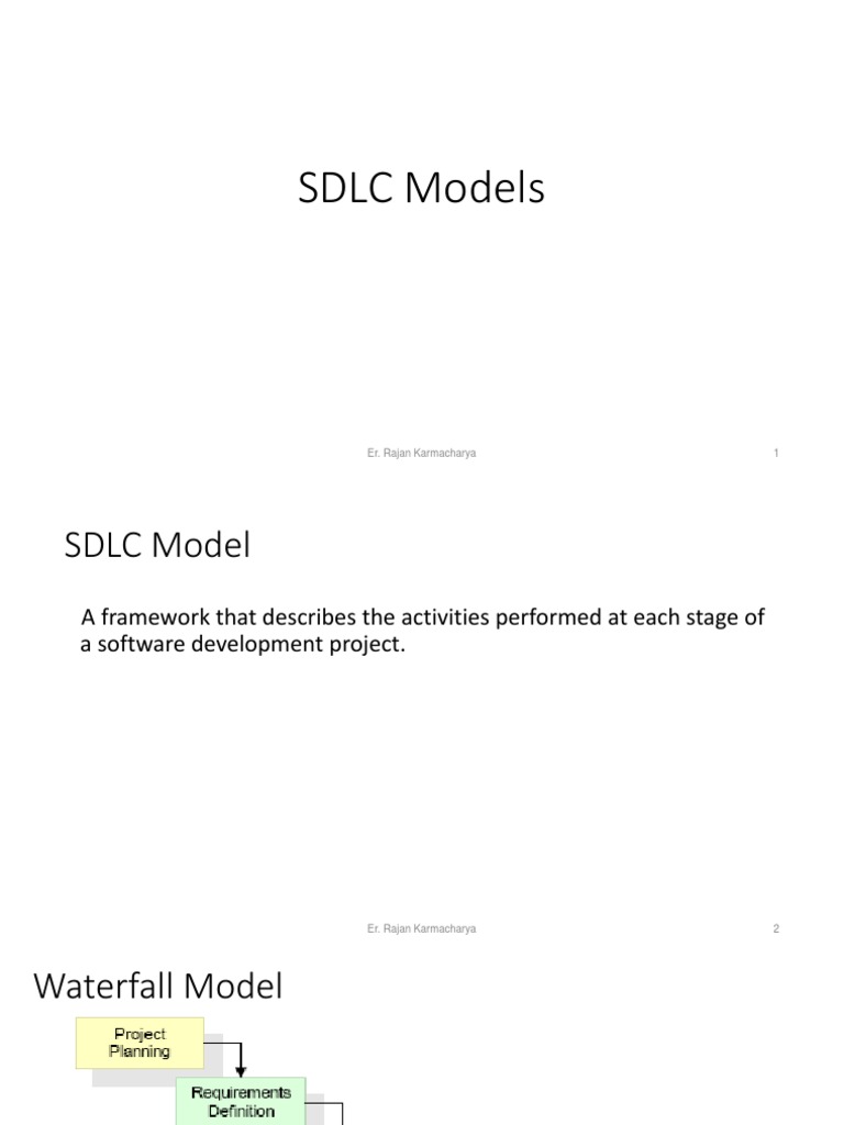 System Development Life Cycle (SDLC) Models | Download Free PDF ...