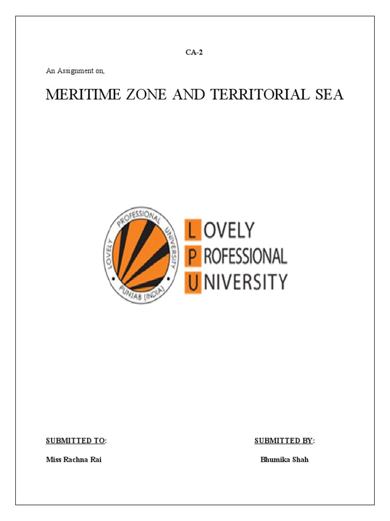 Meritime Zone and Territorial Sea: An Assignment On | PDF | Territorial ...