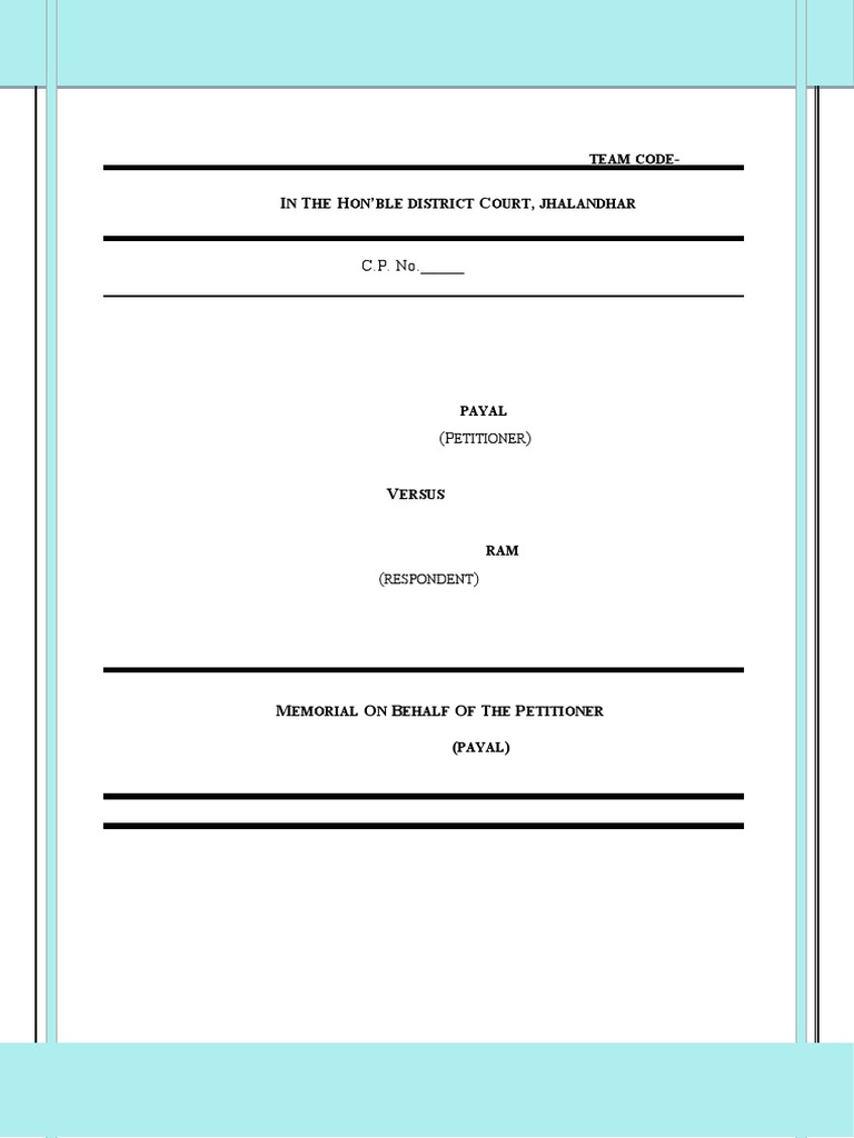 A Case of Adultery and Cruelty: Analyzing Payal's Petition for Divorce ...