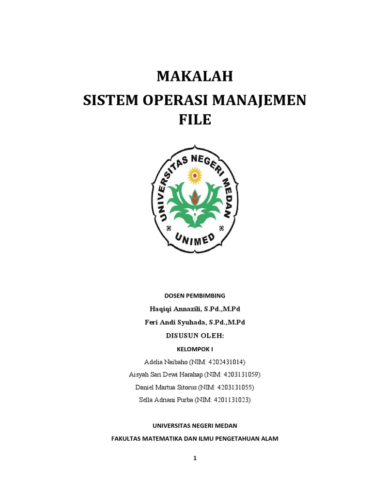 Makalah-Sistem-Operasi KEL 1 | PDF