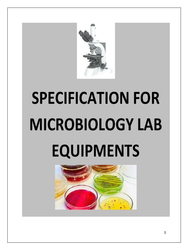 Microbiology Lab Equipment Specifications | PDF | Duct (Flow) | Calibration