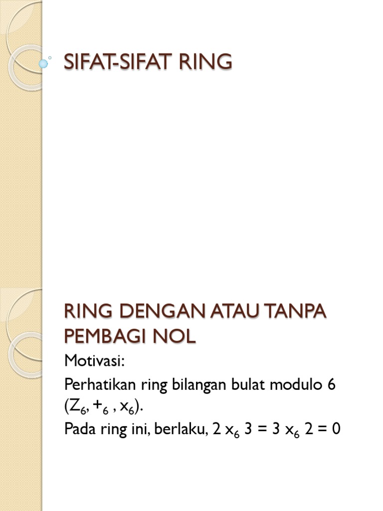 Sifat-Sifat Ring | PDF