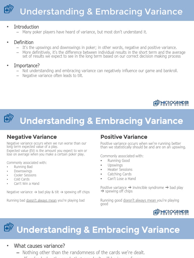 Understanding & Embracing Variance | PDF | Statistical Theory | Statistics