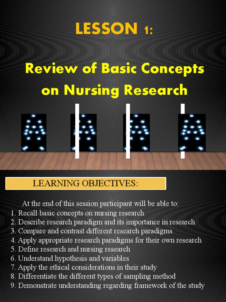 Lesson 1:: Review of Basic Concepts On Nursing Research | PDF | Sampling (Statistics ...