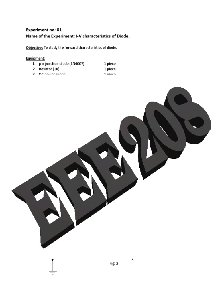 208 Eee 208 Lab 1 2 3 Pdf Rectifier Electronic Circuits